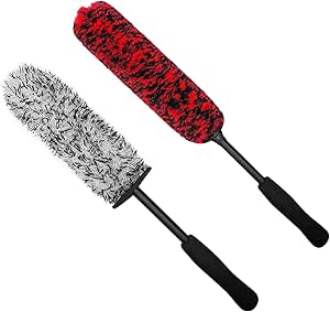 Amazon.com: YeewayVeh Car Wheel Brush, 2PCS Soft Microfiber Rim Cleaner ...