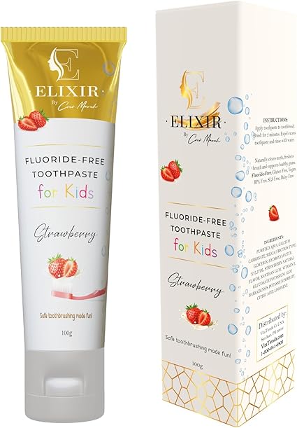 Amazon.com : Fluoride Free Brightening Natural Toothpaste Strawberry ...
