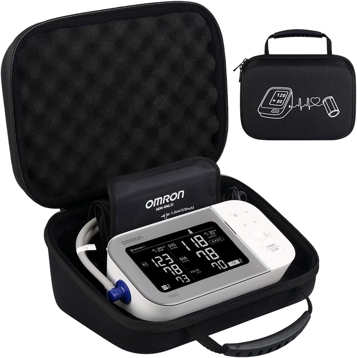 Amazon.com: BOVKE Hard Carrying Case for OMRON Platinum BP5450 / Gold ...