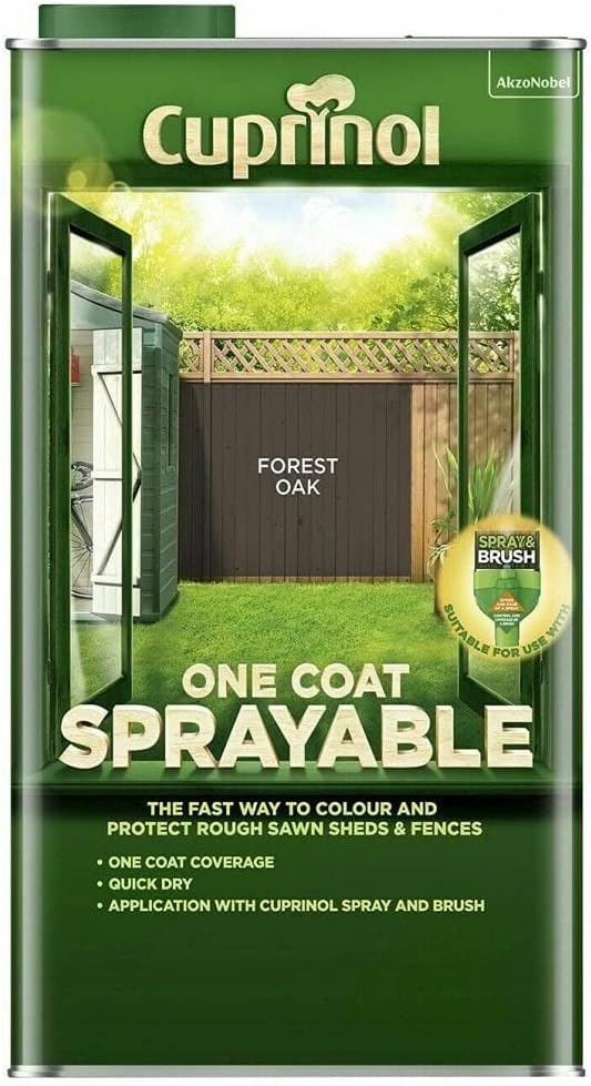 Cuprinol 5 Litre, 5 Year Ducksback Colours Forest Oak : Amazon.co.uk ...