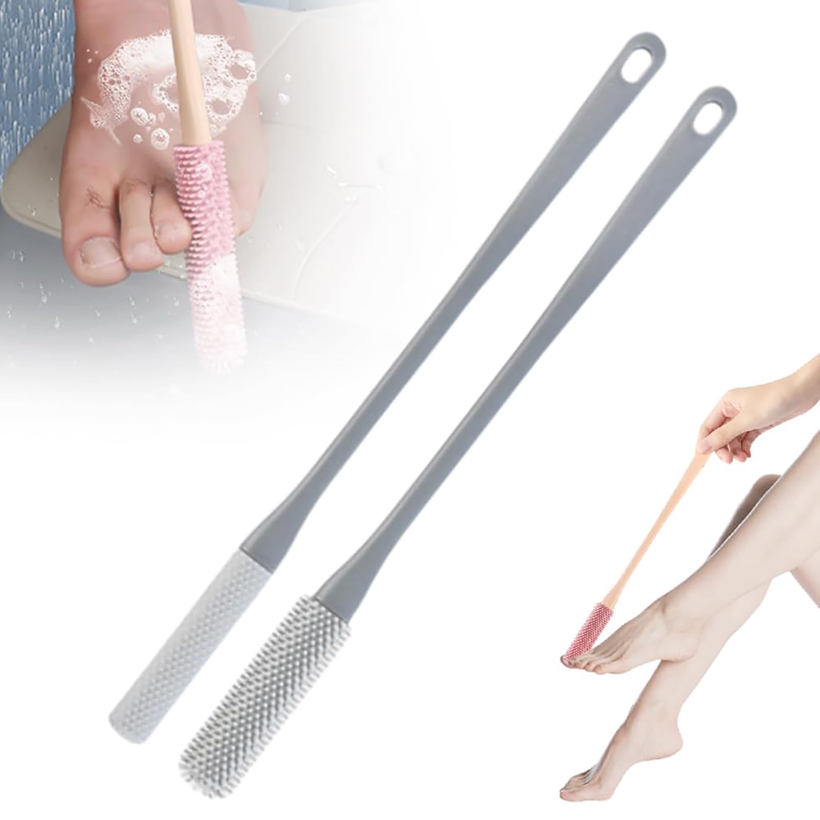 Amazon.com : Toe Cleaning Brush Foot Scrubber - 2Pack Silicone Shower ...