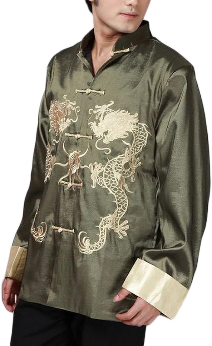 BTRC Mens Oriental Tai Chi Kung Fu Tang East Asian Chinese Top Jacket ...