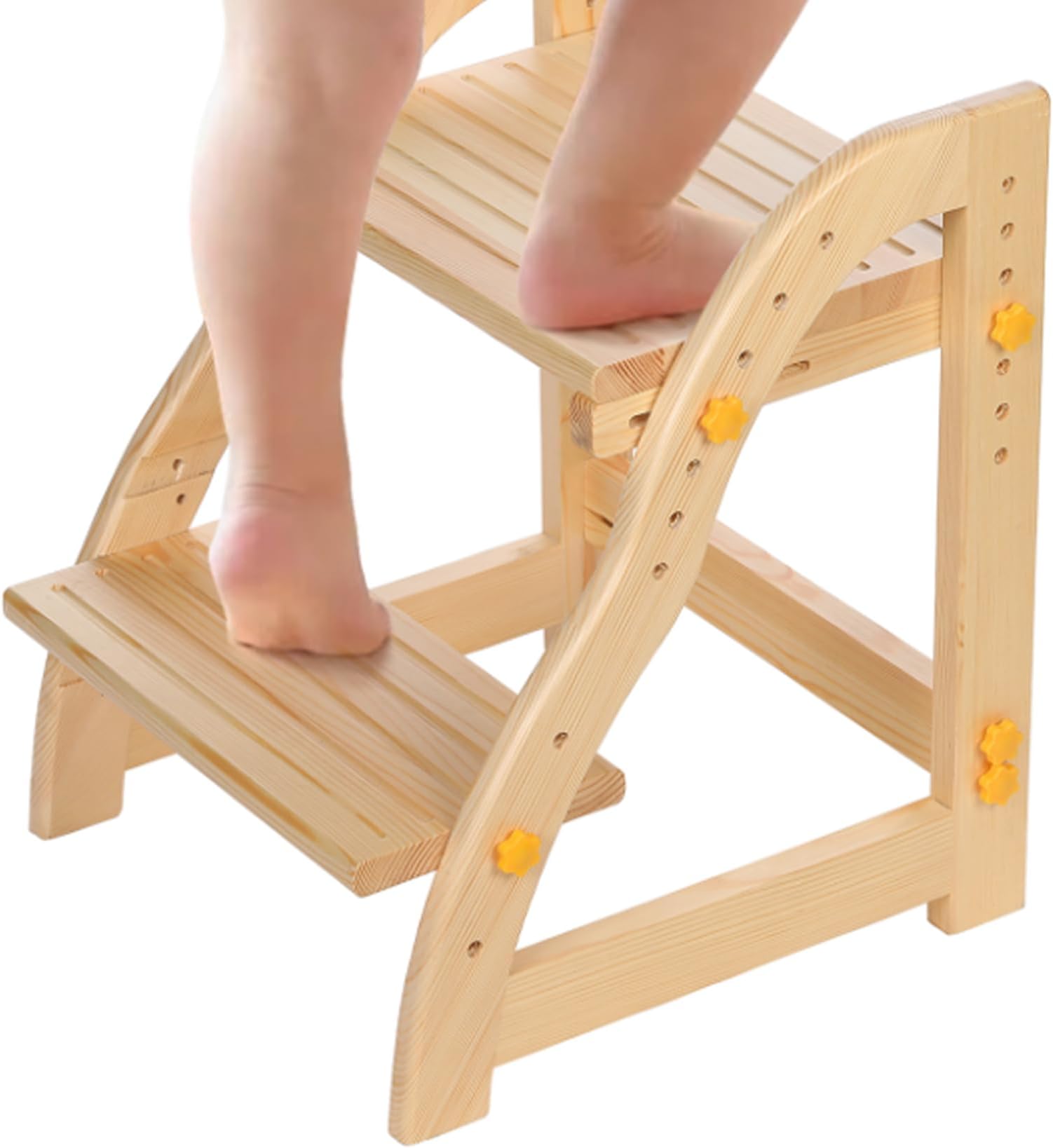 Amazon.com: Bilque Wood Step Stool for Toddlers & Kids - 2-Level ...
