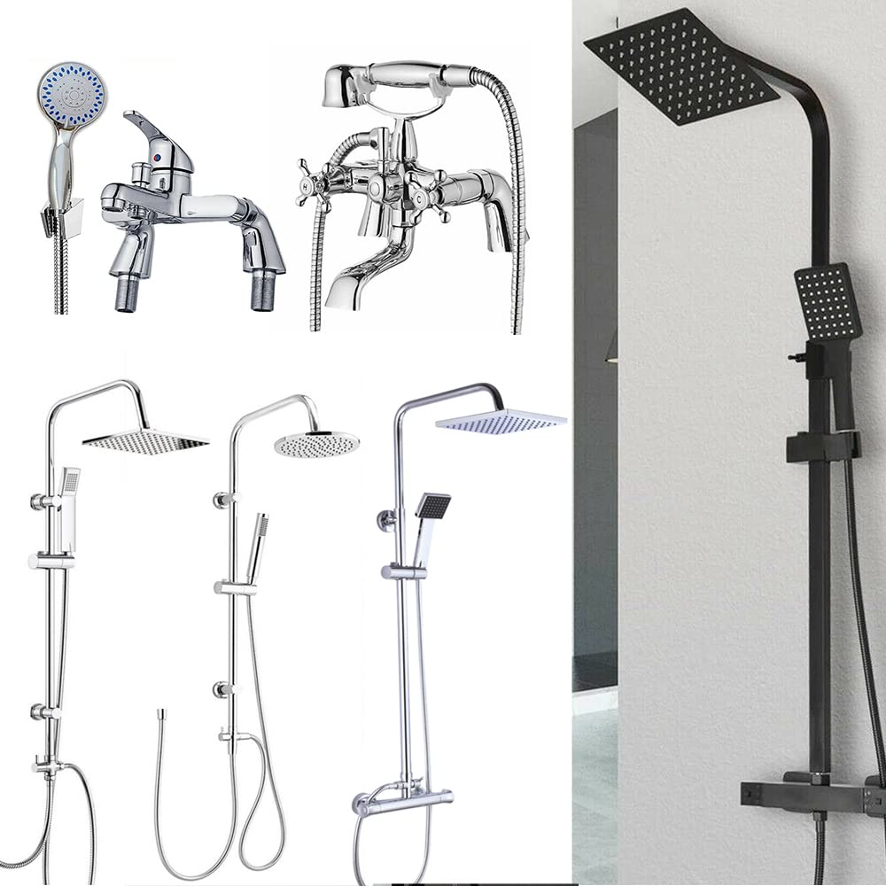 Bathroom Shower Mixer Set, Bath/Tub Mixer Tap Kit, Shower Mixer ...