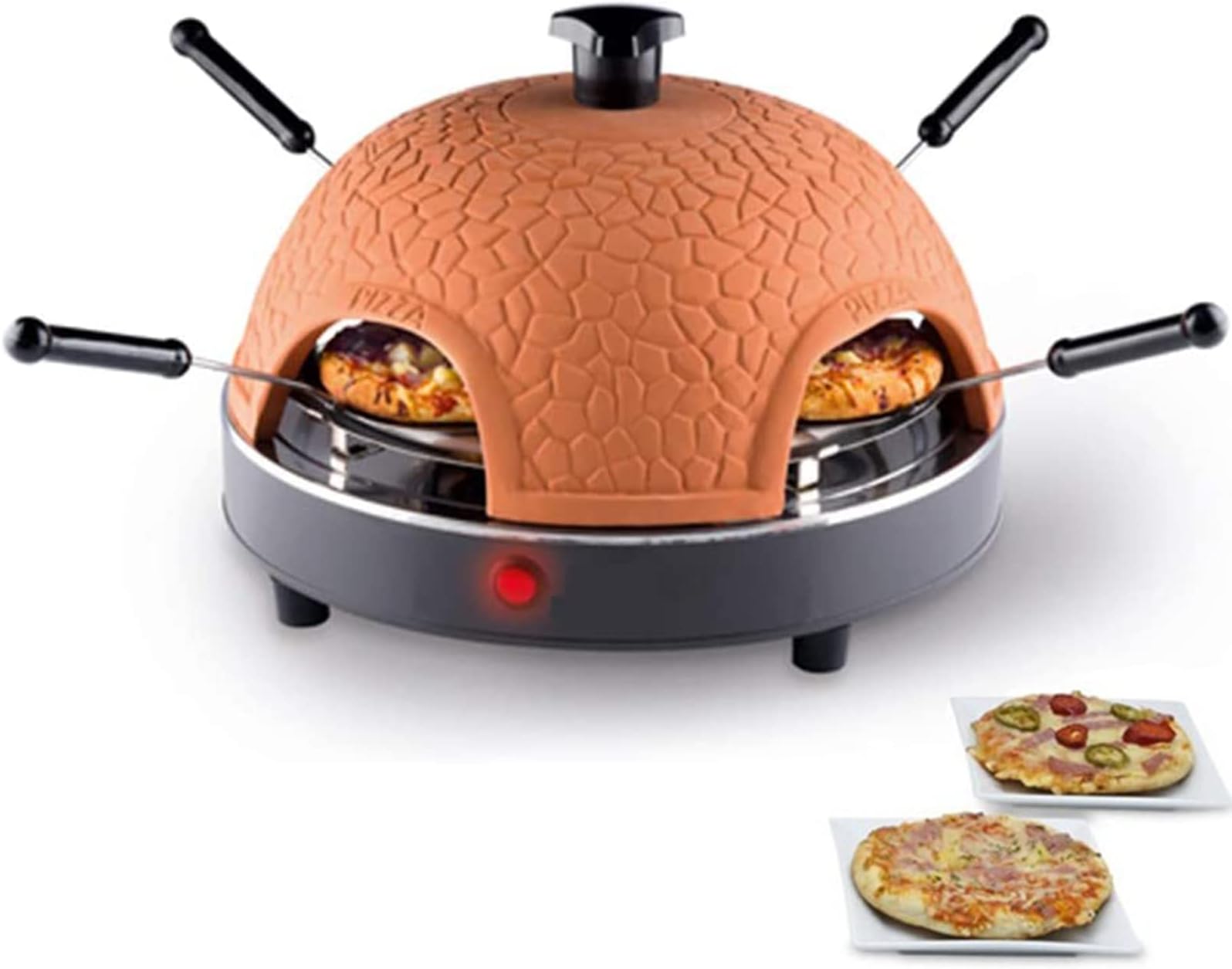 Four à pizza électrique pour 4 personnes, mini four à pizza en terre ...