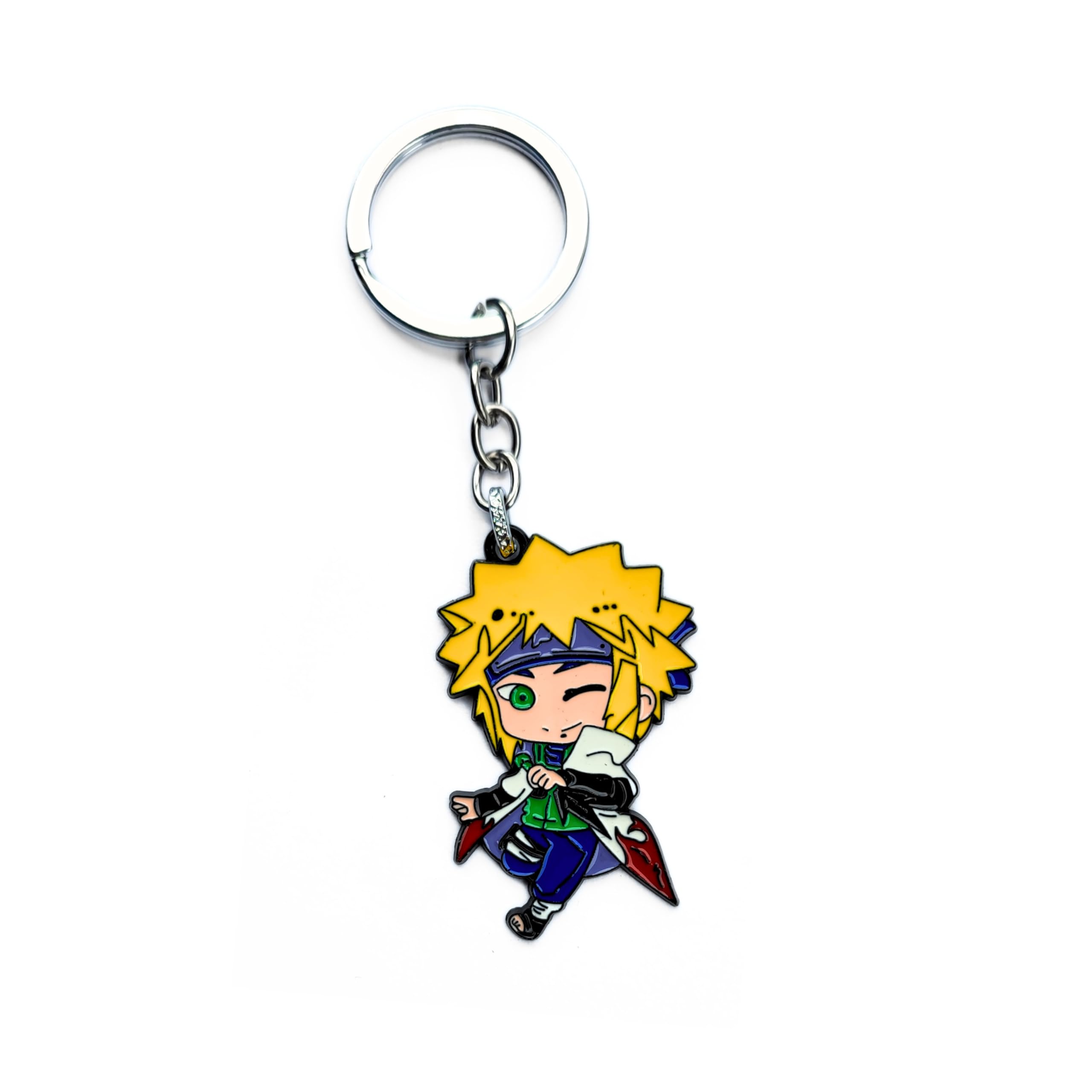 Naruto Minato Metal Keychain Keyring | Red Eye of Mangekyou Sharingan ...