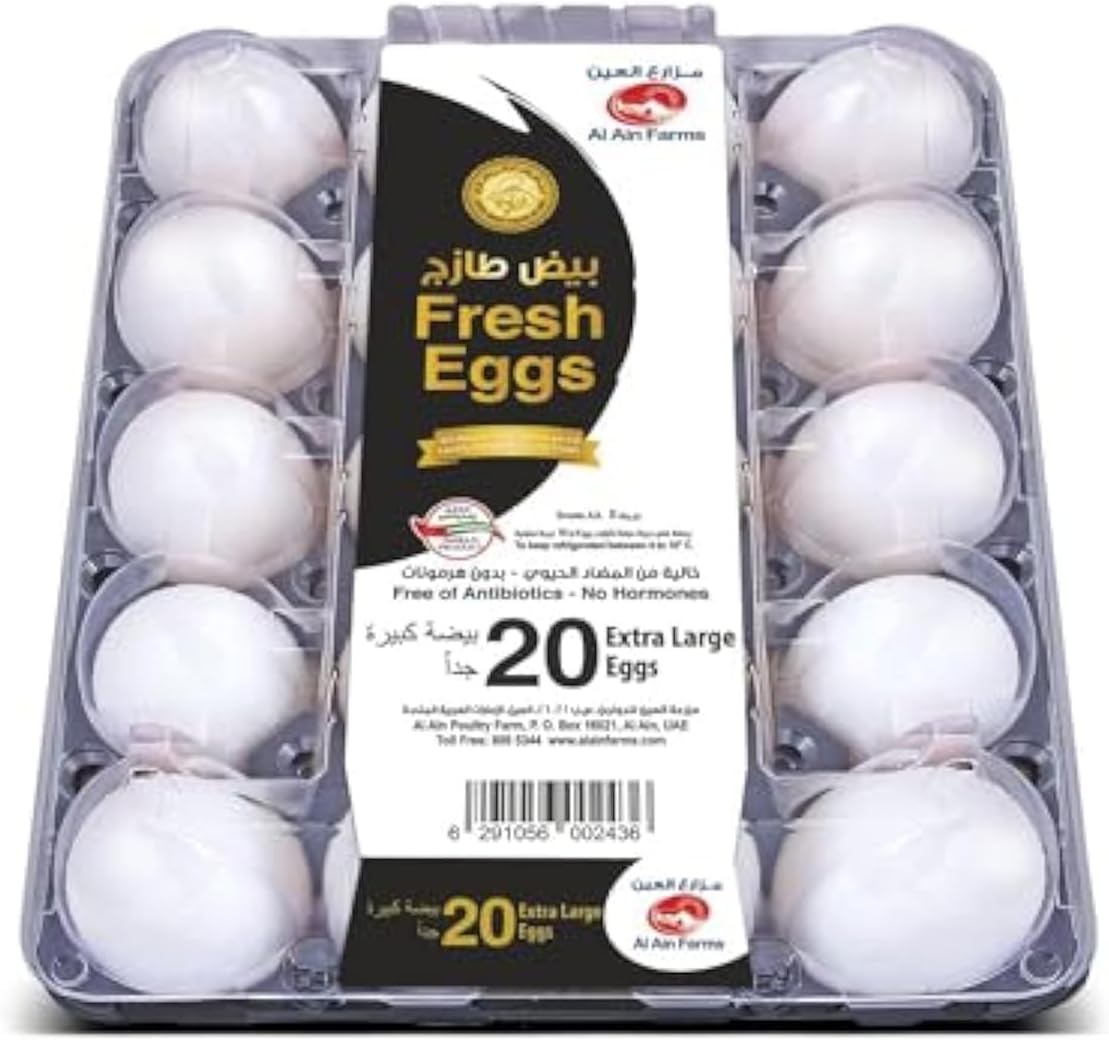 Al Ain Fresh White Eggs Extra Large 20pcs : Amazon.ae: Grocery