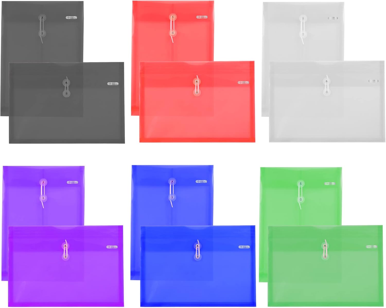 Amazon.com: BAZIC Plastic Envelope Poly Envelopes, Letter Size Clear ...