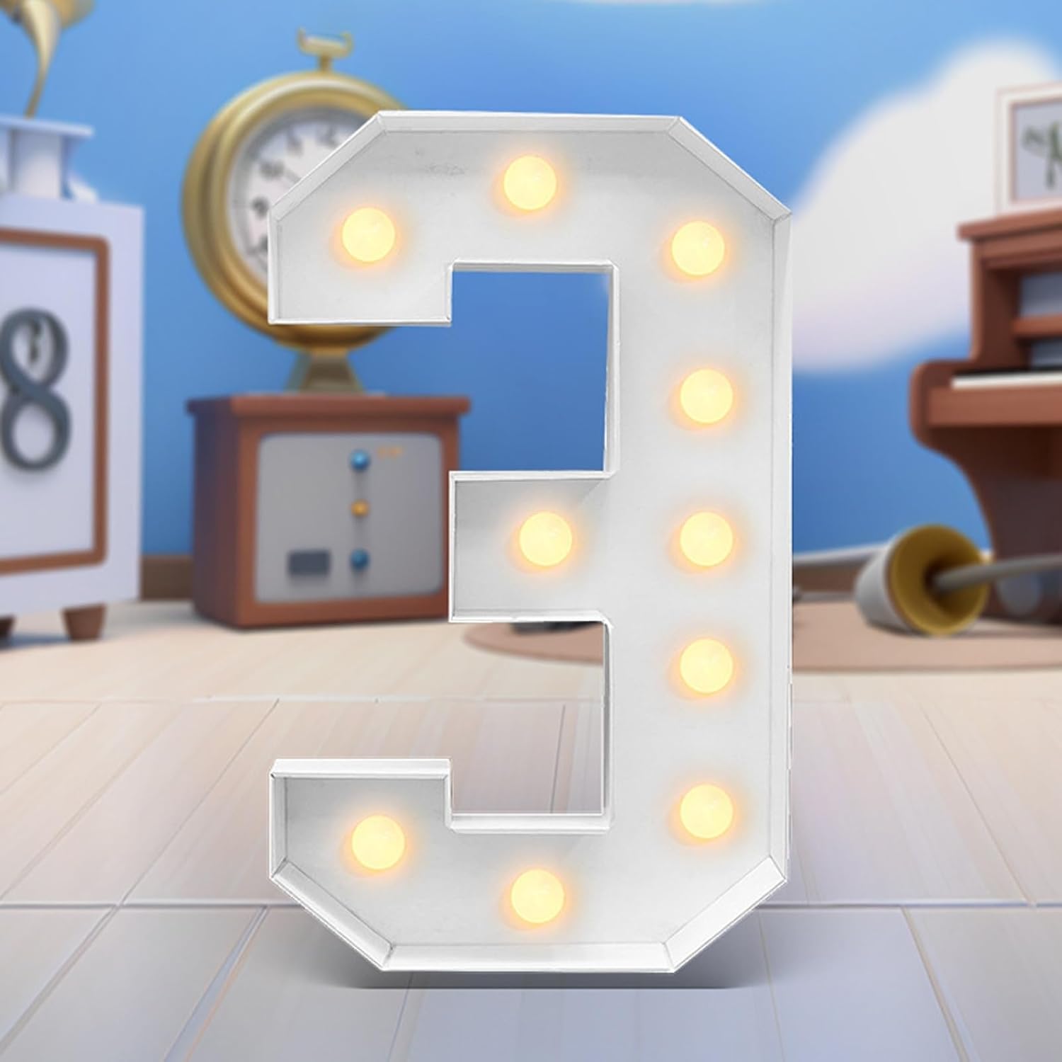 4FT LED Number Lights for Party Wedding Decor Light Up Marquee Numbers ...