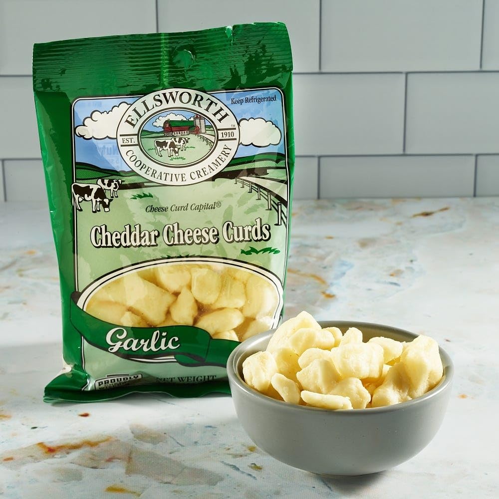 Amazon.com: Ellsworth Garlic Cheddar Cheese Curds, 5OZ, 12 Pack ...