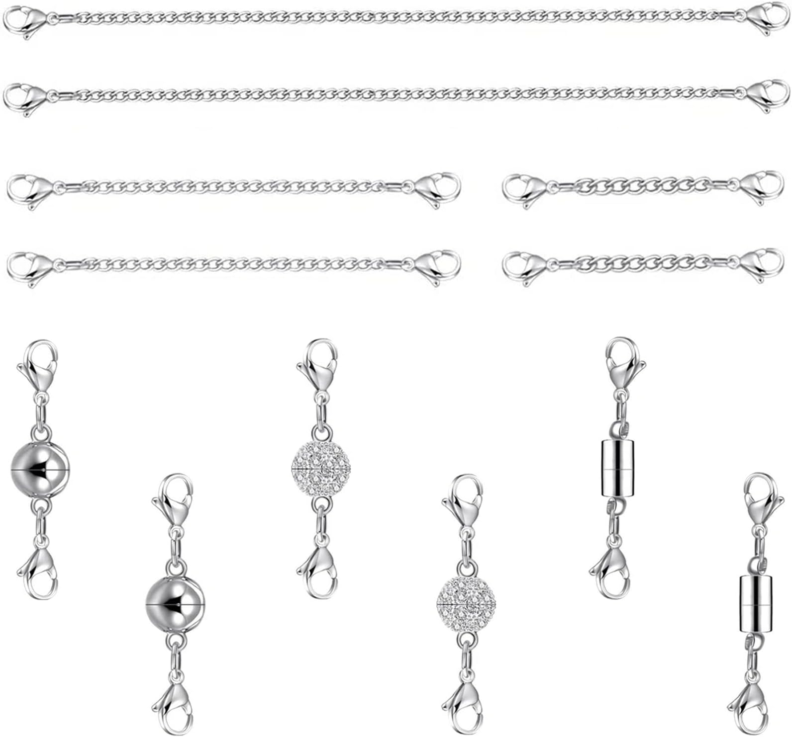 Amazon.com: Ofiuny Magnetic Clasps for Necklaces Strong Magnetic ...