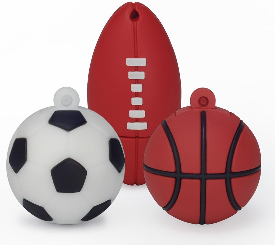 Amazon.com: LEIZHAN 32GB Cute USB Flash Drive 3 Pack, Sports Ball Shape ...