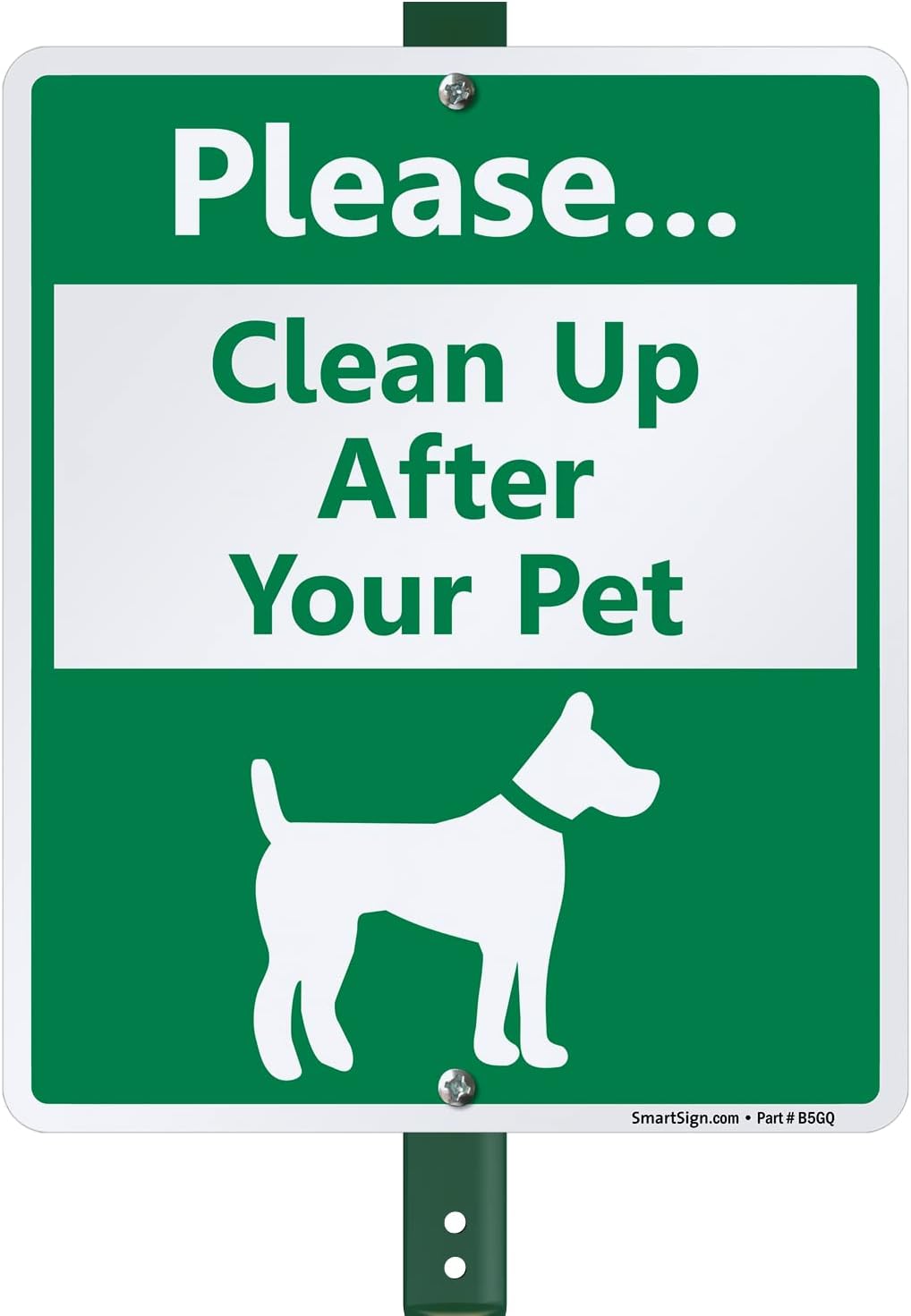 SmartSign Please Clean Up After Your Dog Sign, Dog Poop Signs for Yard ...