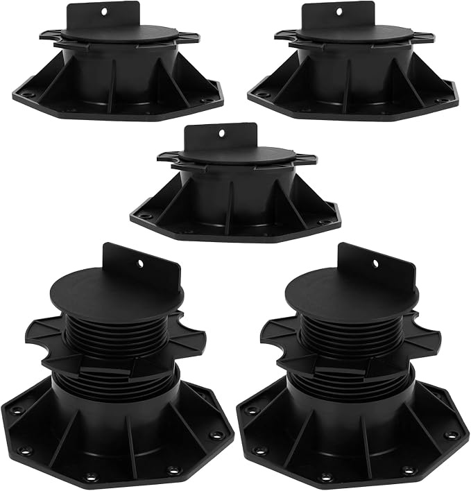 5Pcs Decking Pedestal Riser Bearing Support 60-140mm Height Adjustable ...
