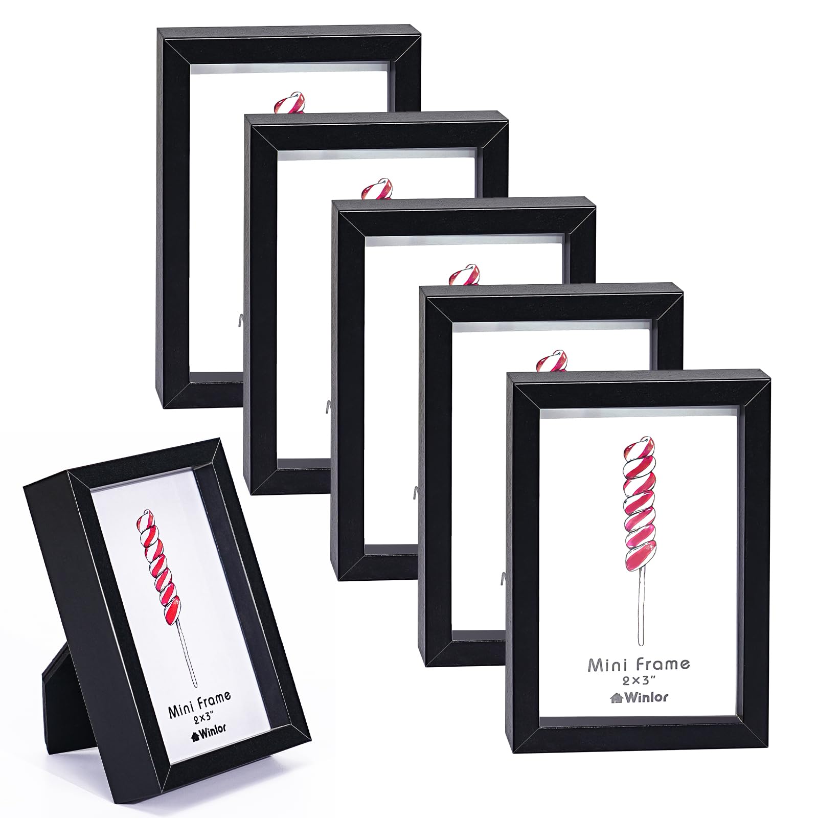 Amazon.com - Winlor Small Picture Frames, Mini Size Baby Photo Frame ...