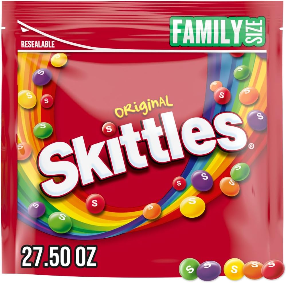Amazon.com : SKITTLES Original Chewy Colorful Rainbow Easter Egg Basket ...