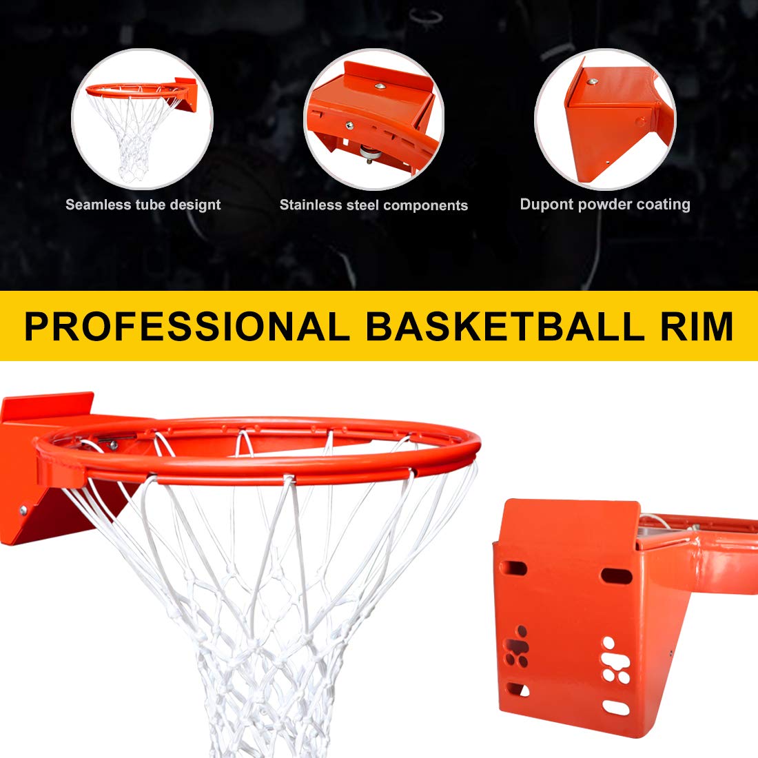 Snapklik.com : PROGOAL Heavy Duty Basketball Rim Breakaway Single ...