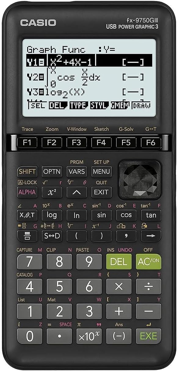 Casio fx-9750GIII, Standard Graphing Calculator, Python and Natural ...