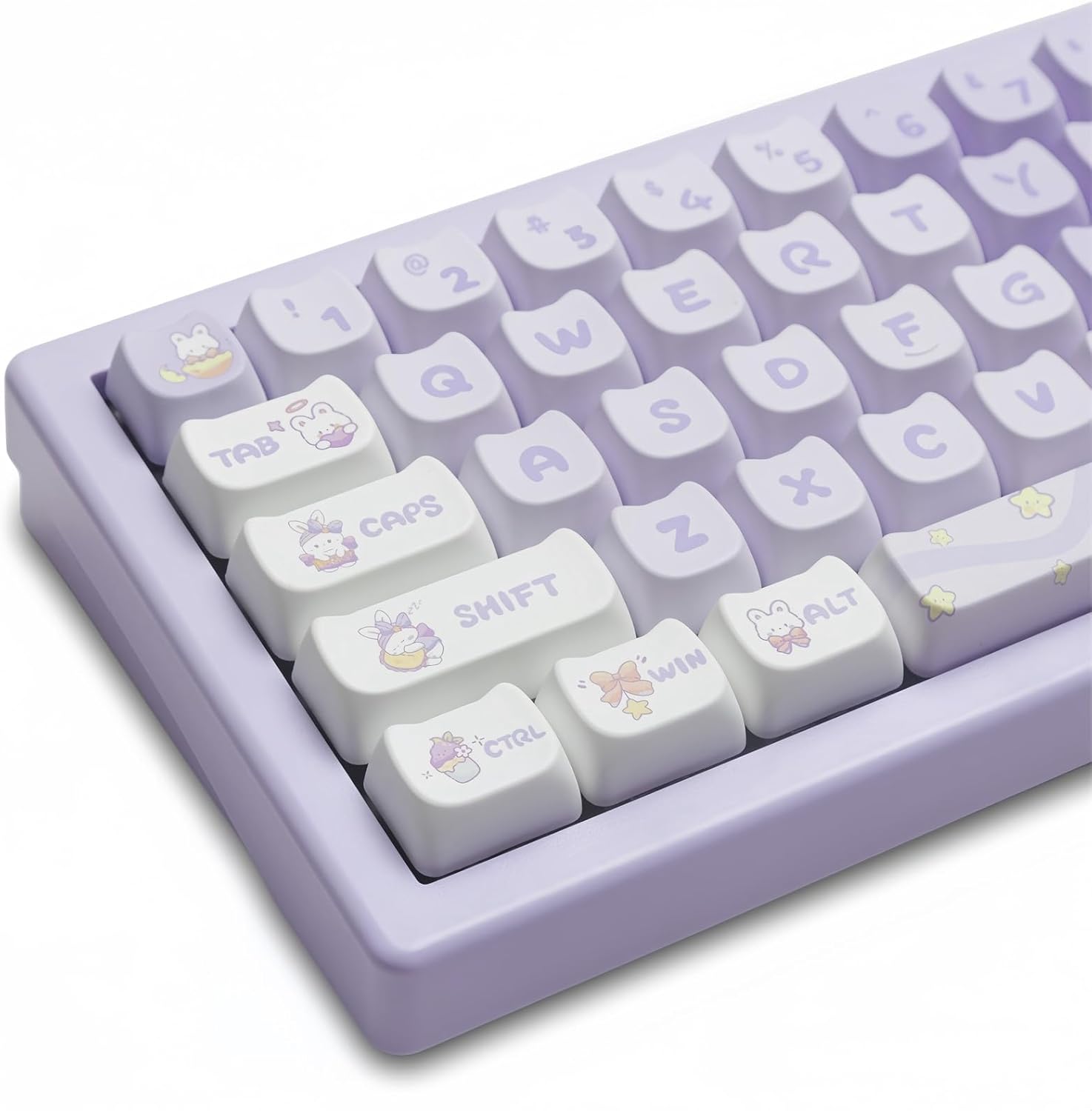 Amazon.com: FKZ Cute PBT Keycaps,Dye-Sub Mao Profile Custom Keycaps Set ...