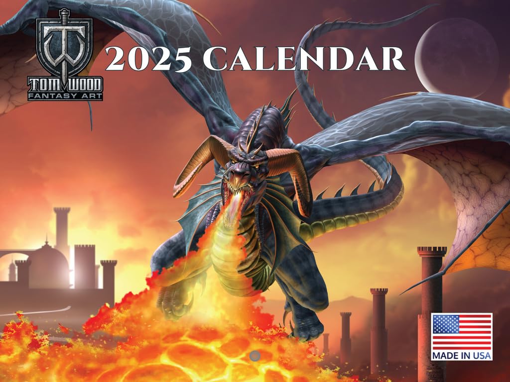 Snapklik.com : Tom Wood Dragon Fantasy Art Calendar 2025 Monthly Wall ...