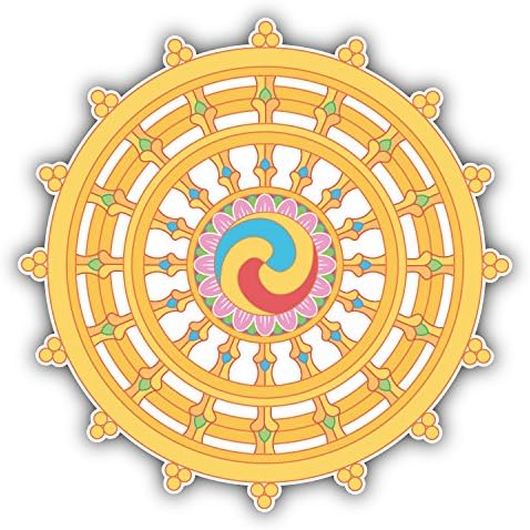 Amazon.com - Wheel of Dharma Buddhism Symbol Car Bumper Sticker Decal