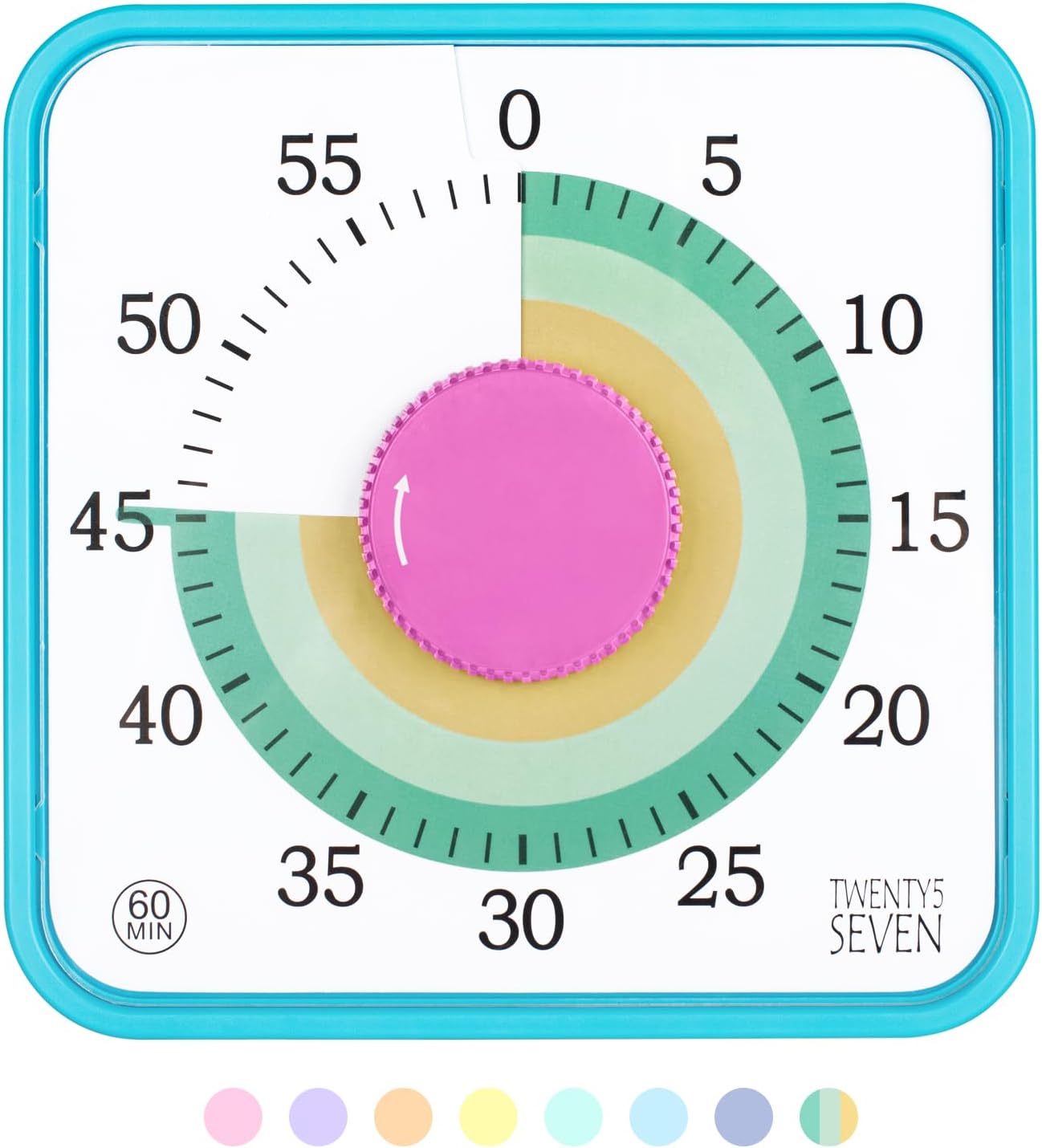 Amazon.com: TWENTY5 SEVEN Countdown Timer 3 inch; 60 Minute 1 Hour ...