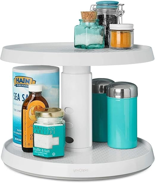 Amazon.com: YouCopia Crazy Susan Two-Tier Turntable, Lazy Susan ...