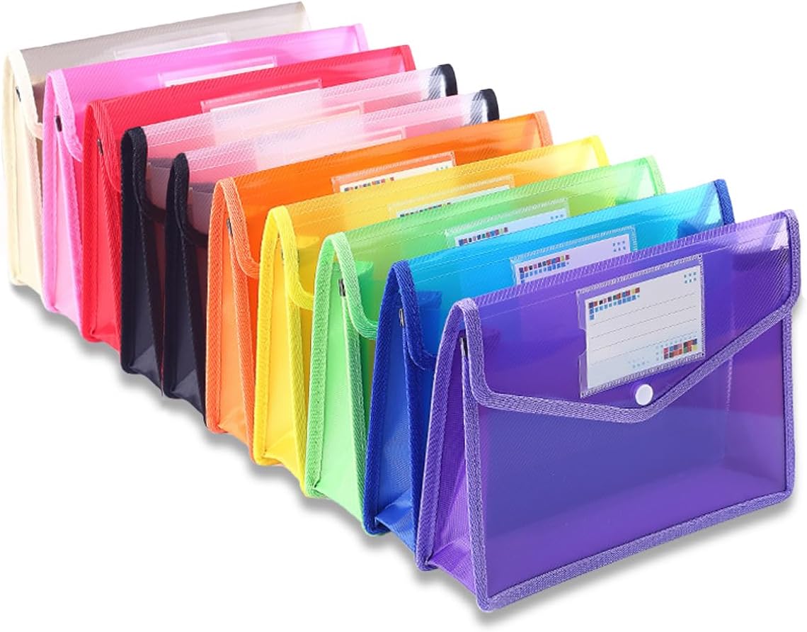 Amazon.com : Abgream Plastic File Folder A4 Size Expandable Poly ...