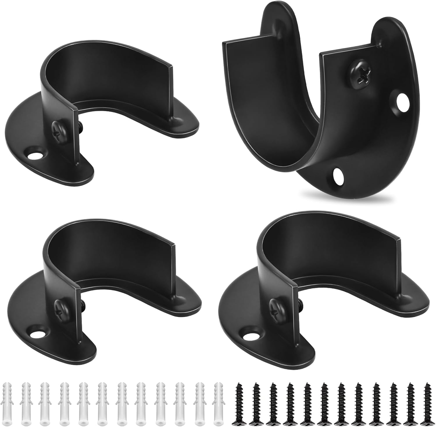 Amazon.com: Closet Rod Bracket, Heavy Duty Closet Rod Holders, Closet ...