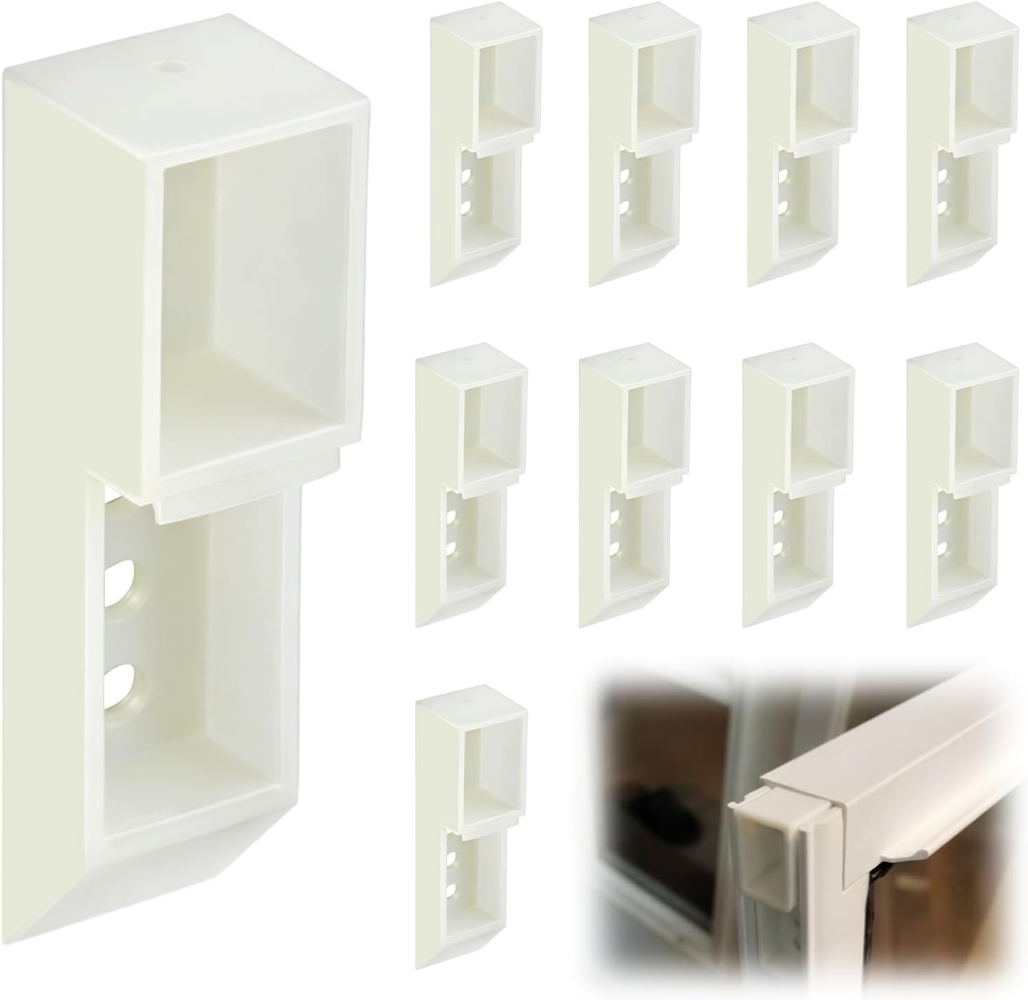Fiwochic 10 Pcs White Plastic Window Channel Balance Sash Cams 2-3/16 ...