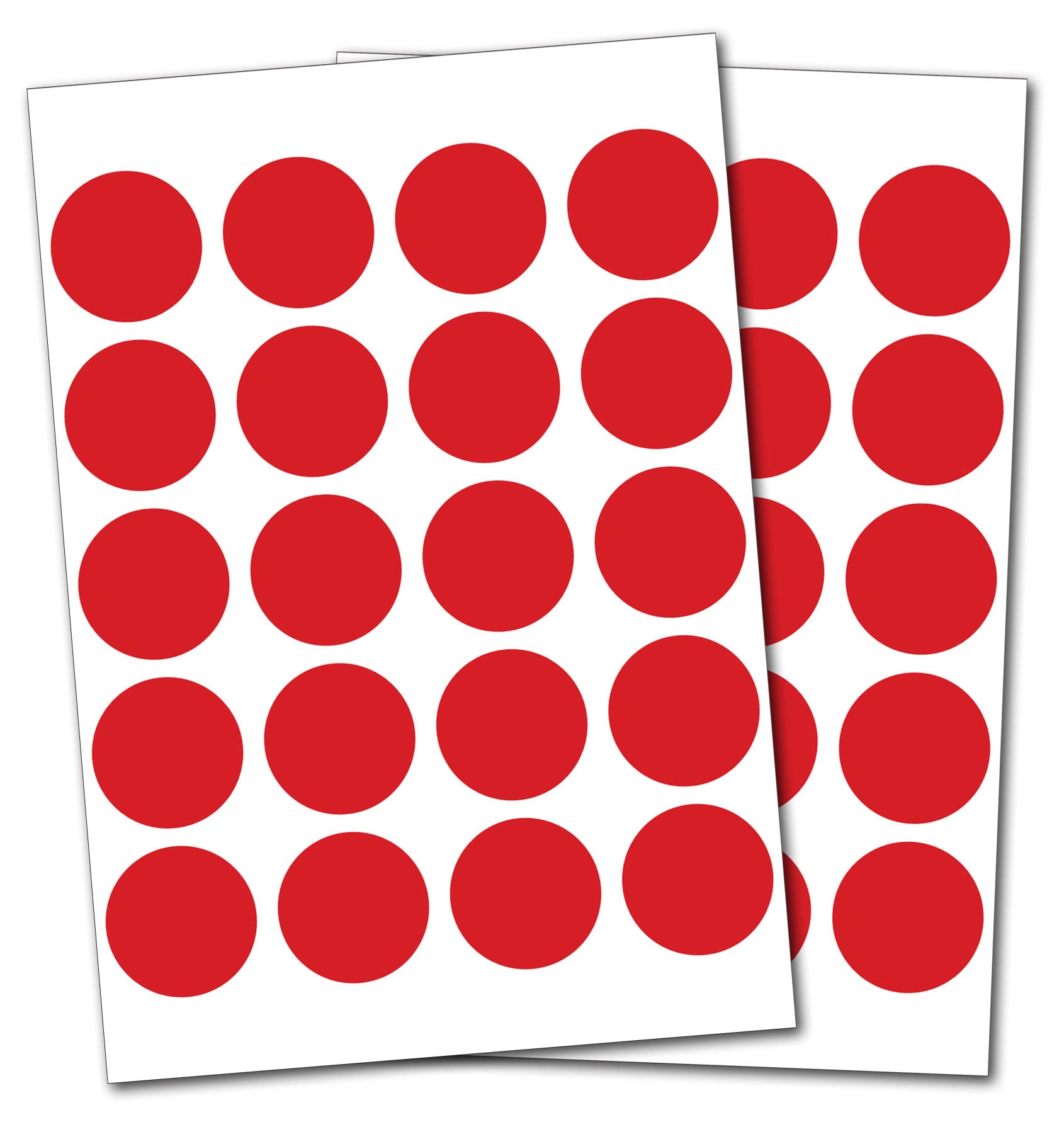 25mm Red Colour Coding Dot Circle Stickers Labels - Permanent Self ...