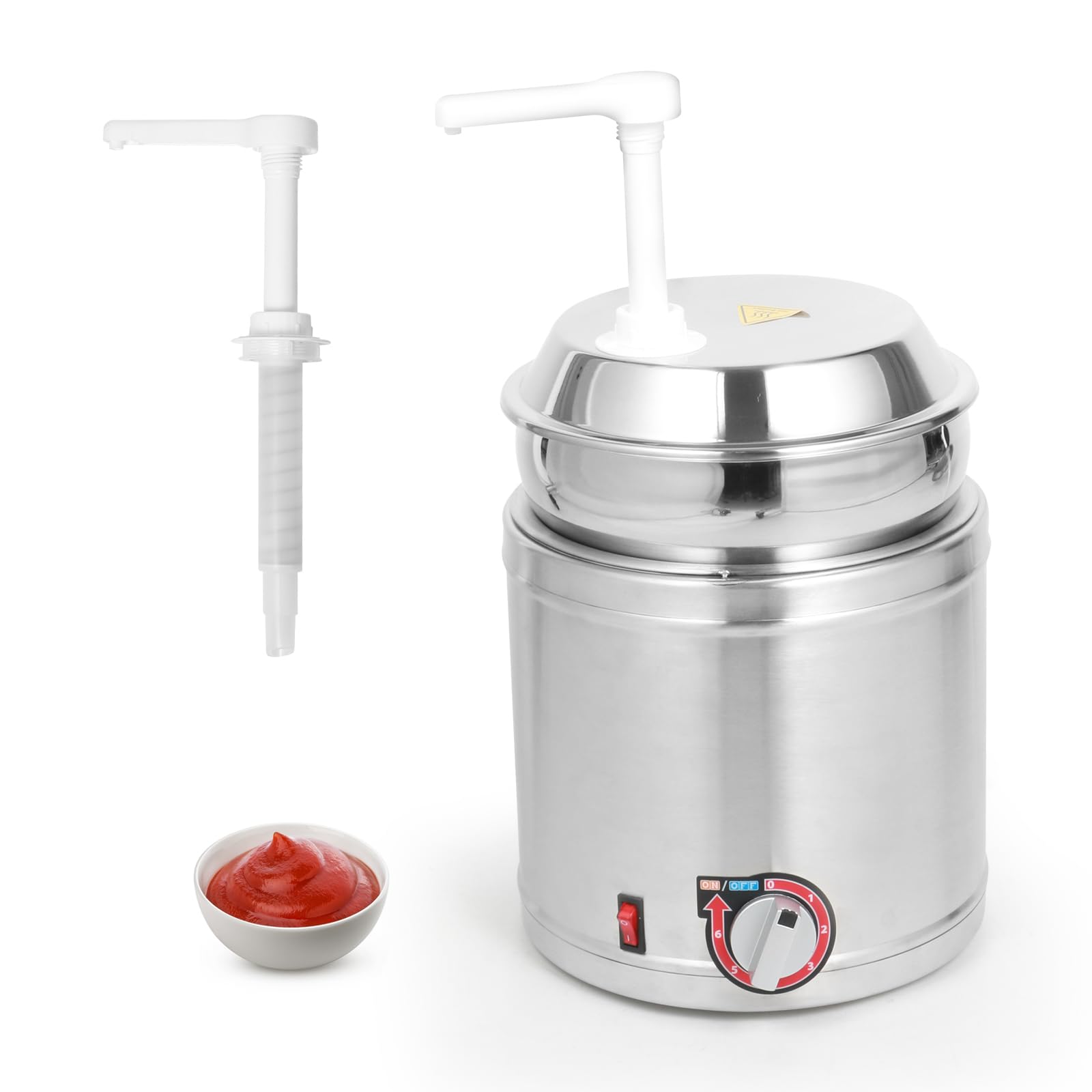 Amazon.com: Restlrious Hot Fudge Dispenser with Plastic Pump, 7 QT ...