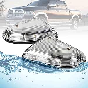 Amazon.com: Side Mirror Light Assembly, LED Amber Turn Signal & White ...