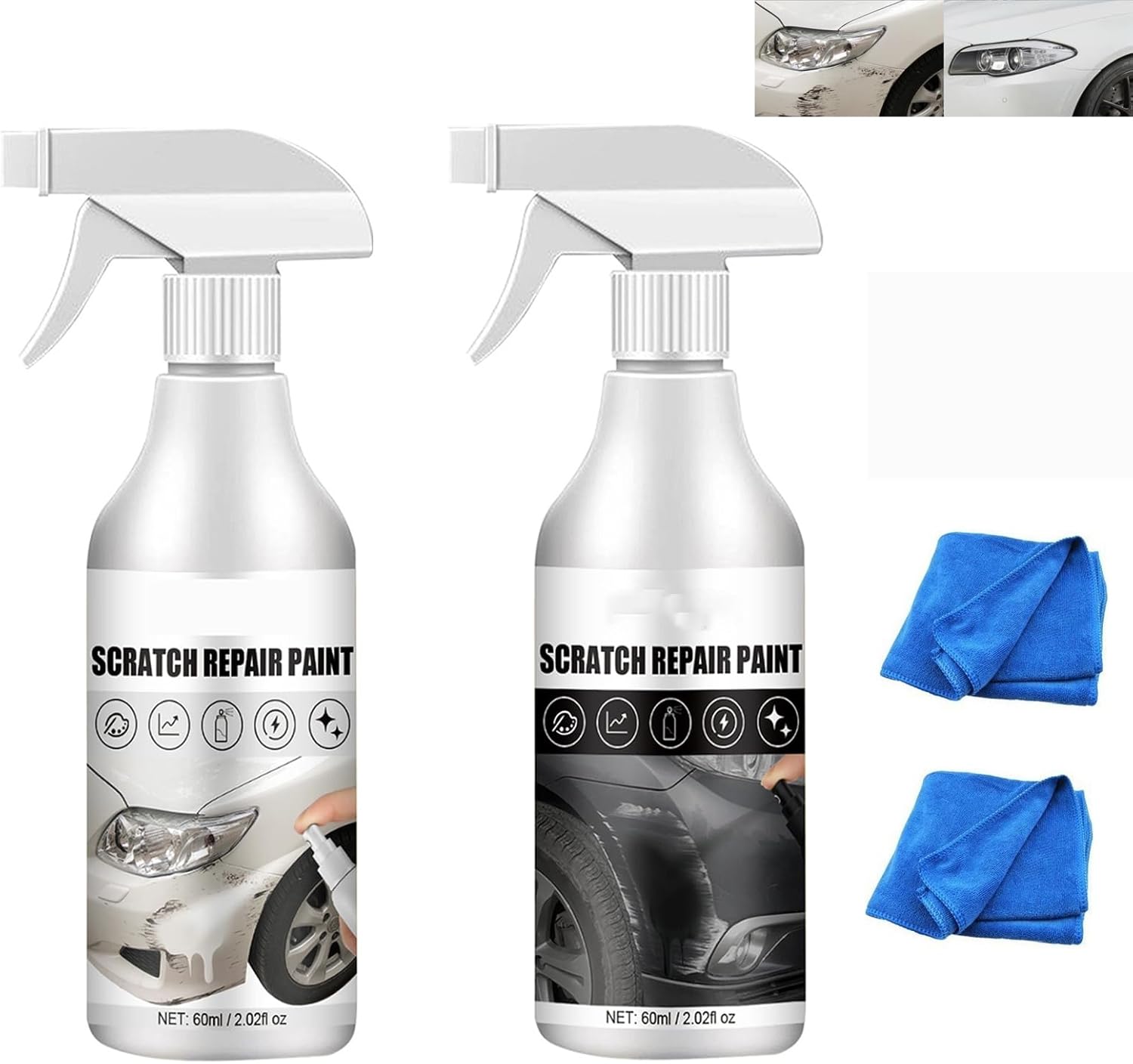 Amazon | 車用キズ修復スプレー、車のキズ修復スプレ 60 ML Rayhong Scratch Repair Paint 車用スクラッチリムーバースプレー 車傷消し クリーム 車 ...