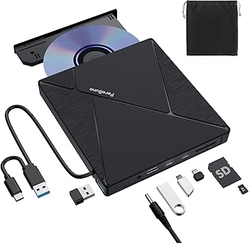 Amazon.com: PeroBuno External CD DVD Drive, USB 3.0 Optical Disc Drive ...