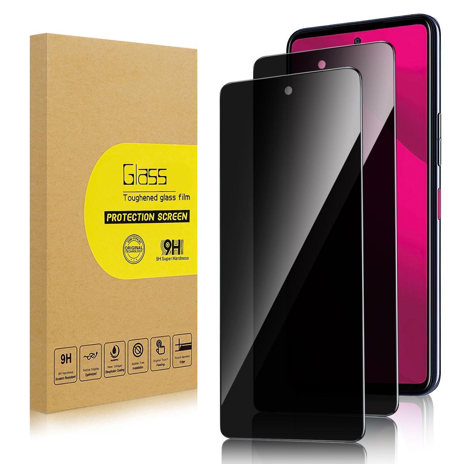 Amazon.com: Lokyoo 2 Pack Privacy Screen Protector for T-Mobile Revvl 7 ...