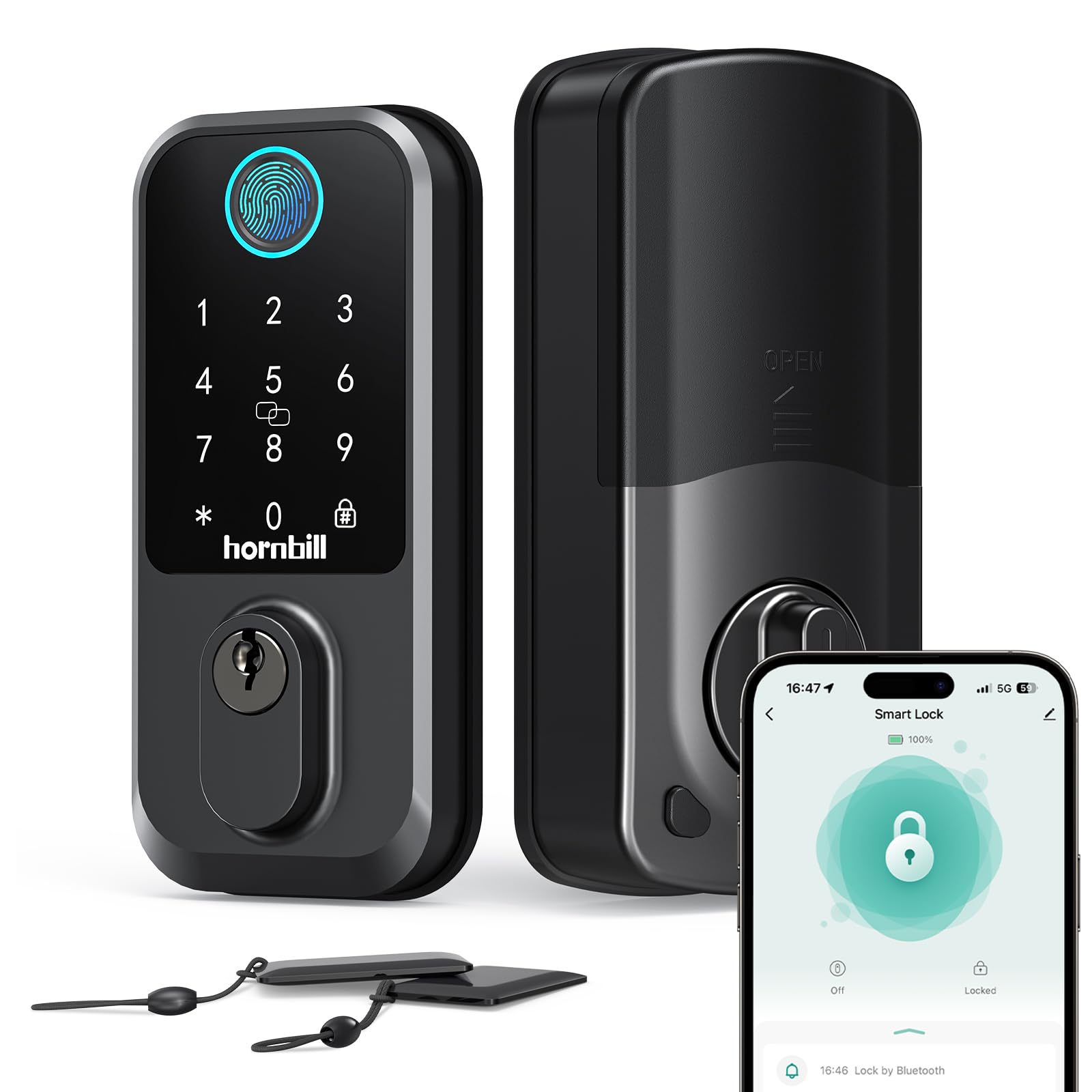 Smart Lock SMONET Smart WiFi Keyless Entry Deadbolt Lock - Front Door ...