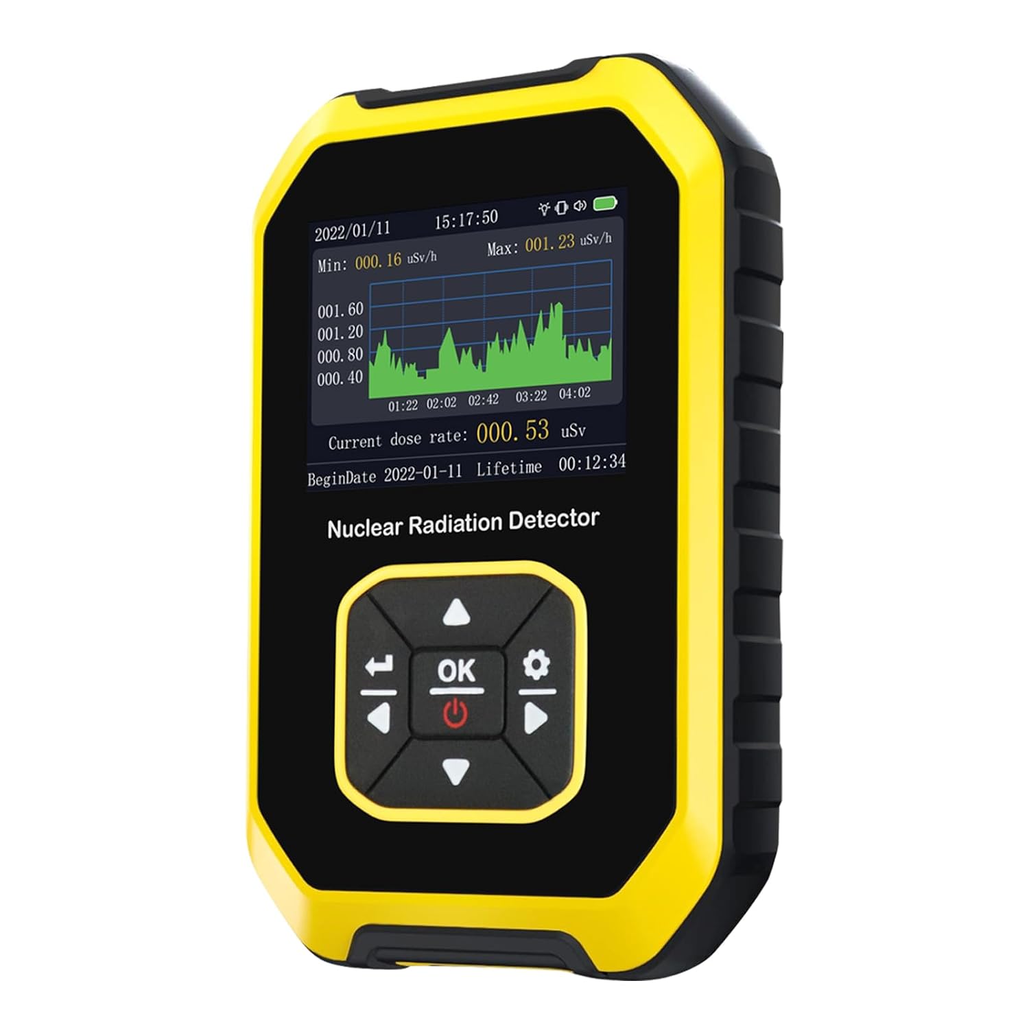 Handheld Geiger Counter Nuclear Radiation Detector - Rechargeable ...