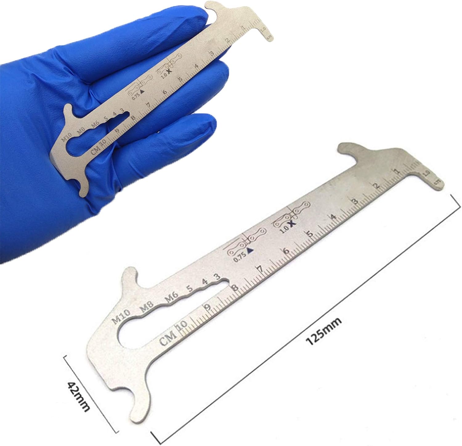 2Pcs Bicycle Chain Wear Indicator Tool Bike Chains Gauge Measurement ...