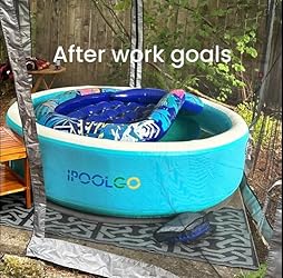 Amazon.com: Ipoolgo Inflatable Swimming Pool, Blue/white, 6977232130000 : Toys & Games