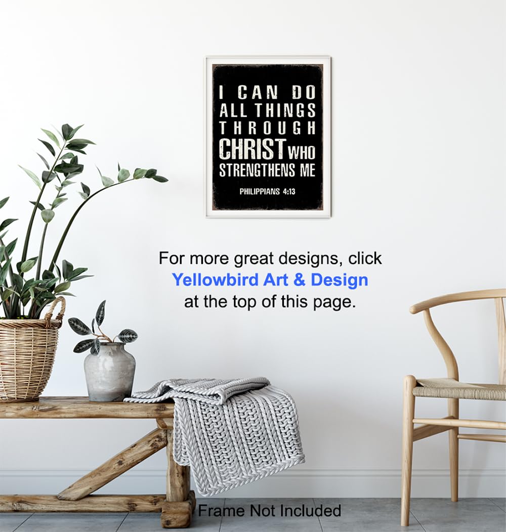Christian Bible Verse Art Print 11×14 – I Can Do All Things Through ...