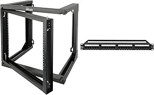 Amazon.com: Tecmojo 9U Wall Mount Rack with Swing Gate & 24 Port Patch ...