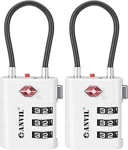 Amazon.com: ANVIL Luggage Locks, TSA Locks for Luggage, Advanced TSA008 ...