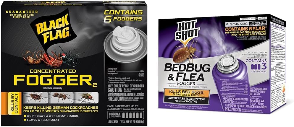 Amazon.com : Black Flag Indoor Fogger Pack of 6 & Hot Shot Bed Bug ...