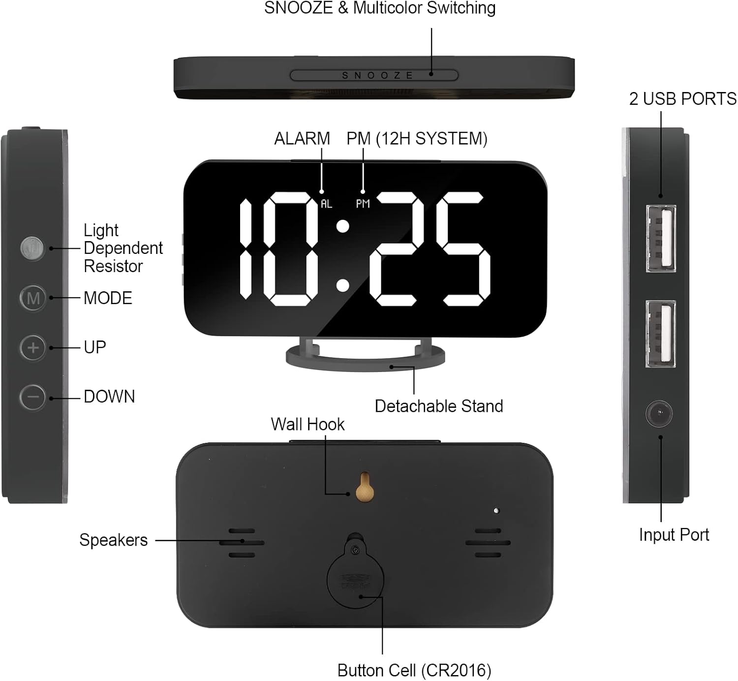 WulaWindy RGB Digital Clock User Manual