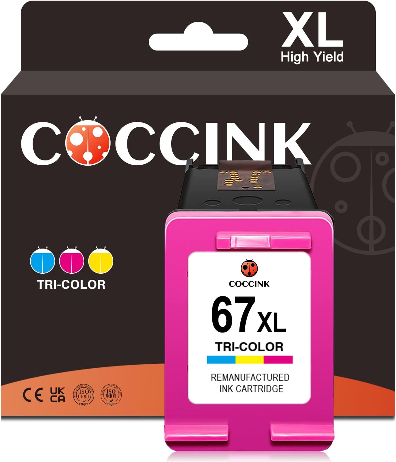 GPC Image Remanufactured 67XL Ink Cartridges Replacement for 67 XL Ink ...