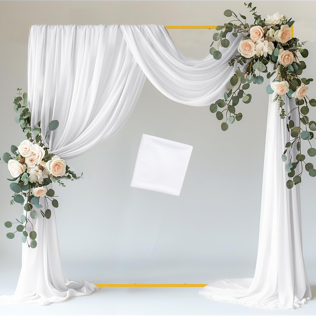 Amazon.com : Wokceer Wedding Arch Draping Fabric Backdrop Arch Backdrop ...
