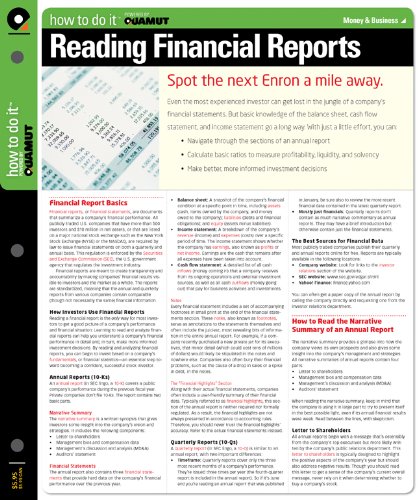 Reading Financial Reports (Quamut): Quamut: 9781411497023: Amazon.com ...