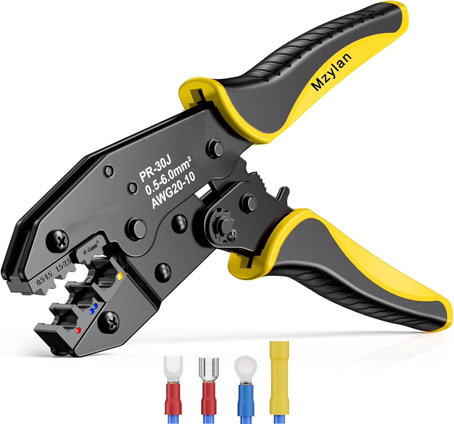 Crimping Tool for Insulated Electrical Connectors -2025 New Version Mzylan Ratcheting Wire ...