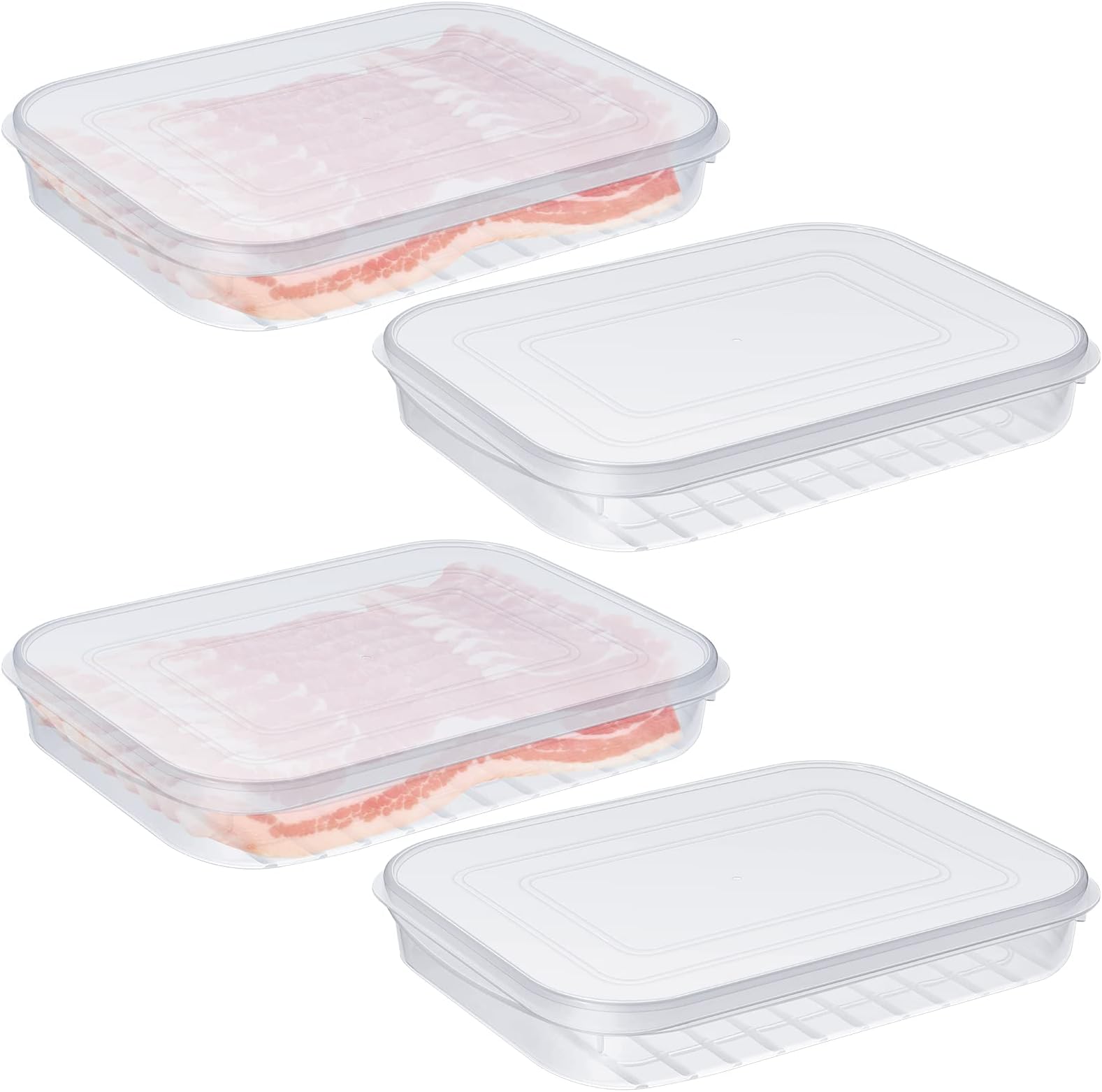 Mepal Cold Meat Boxes for Fridge with 3 Layers - Sausage Storage with ...